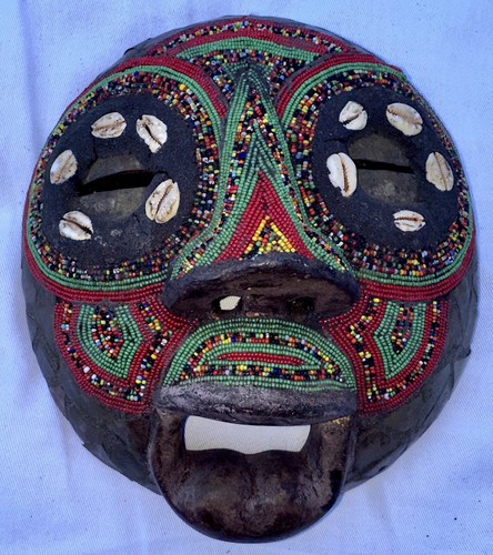 Rare Vintage African Hand Carved Wood Ornate Decorative Tribal Mask ...