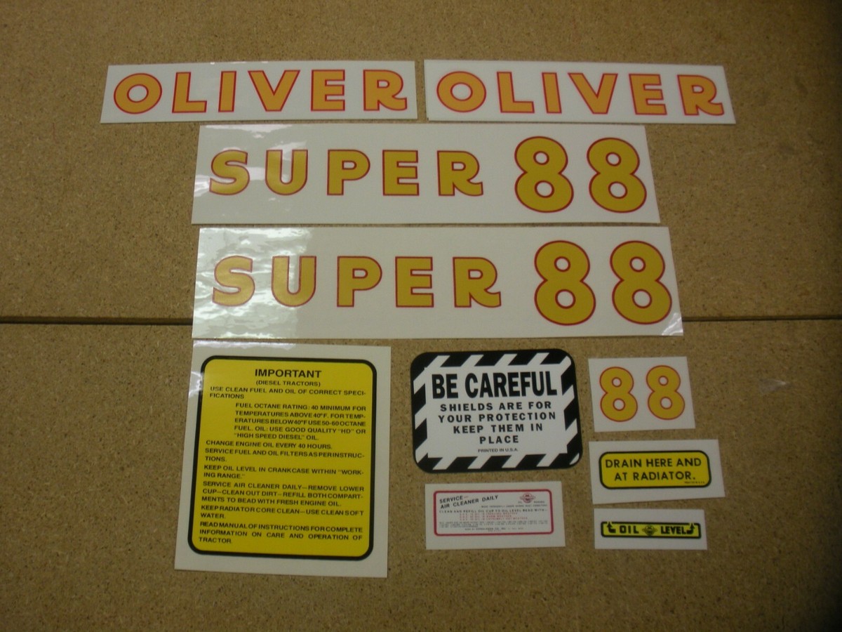 Oliver Tractor Stickers Lot Of Oliver Tractor Decals Aumann