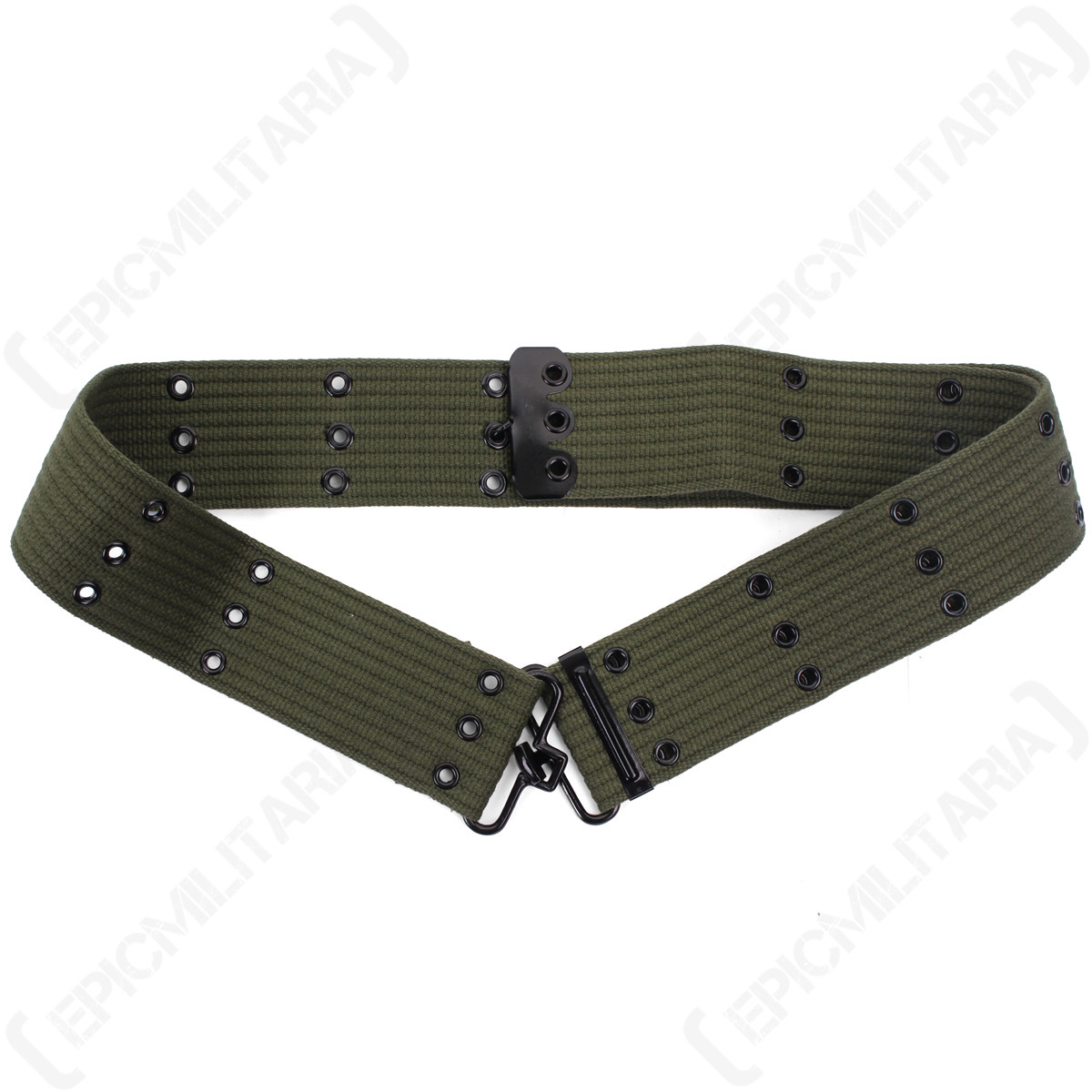 Olive Green Pistol Belt - Webbing Army Military Equipment Cotton US ...