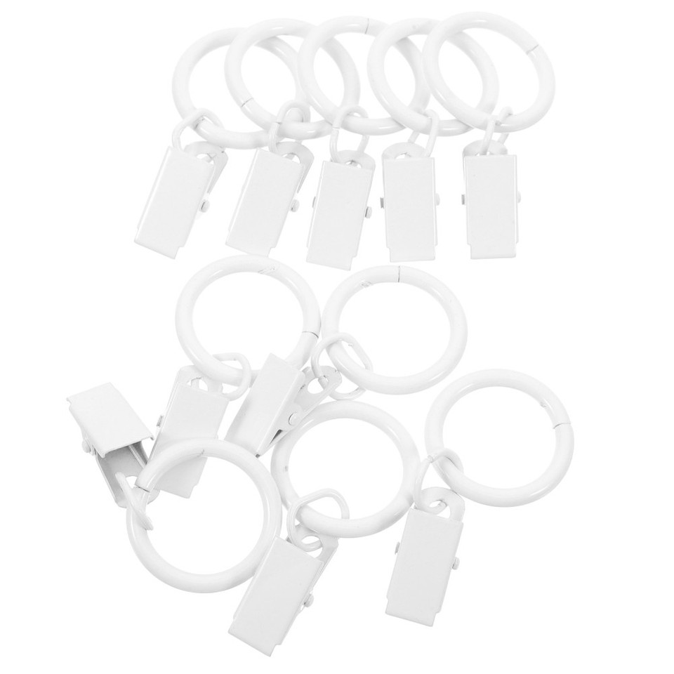 10pcs Curtain Clamps with Ring Iron Curtain Clip Shower Curtain Clips ...
