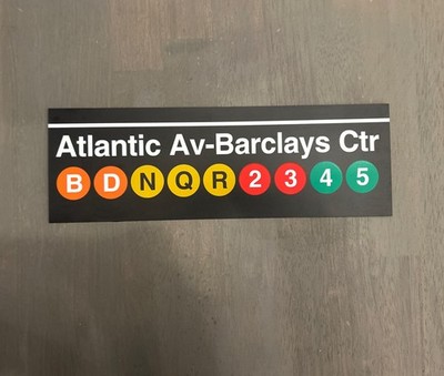 New York City Transit MTA Subway Sign Ruler, NYCT Atlantic Ave ...