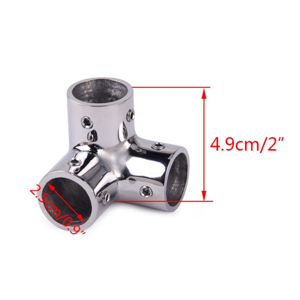 Boat Hand 25mm Fittings 90 Degree 3 Way Corner Elbow Marine Rail @ | eBay