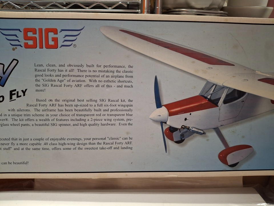 SIG Rascal Forty Biplane RC Airplane Kit RC 49"- New (Open Box) | eBay