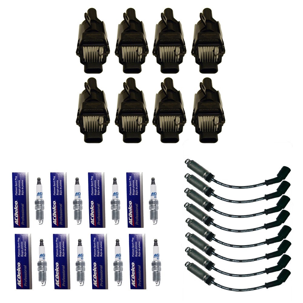 New OEM Coil Pack (8 Coils + 8 Spark plugs + 8 Wires w/ ADP Heat ...