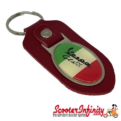 Key ring chain - Vespa GTS 125 Italian Flag (Red, Oval) | eBay UK