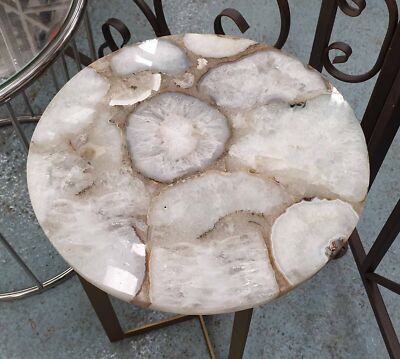 Agate End Coffee Table, Small Agate Table, White Agate Table Tops ...