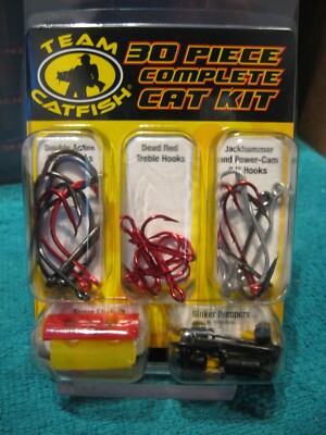 Team Catfish 30 Piece Deluxe Cat Kit Hooks Sinker Slides & Bumpers ...