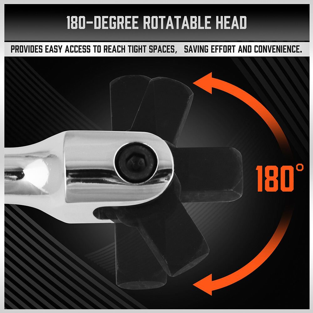 3-Piece Breaker Bar Set 1/4'' 3/8'' 1/2'' Drive Breaker Bar 180 ...