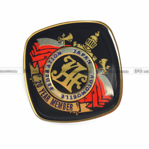 JAF 20 Year Member Japan Automobile Federation JDM Car Emblem Badges ...