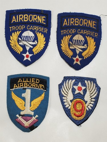 4 WWII AIRBORNE patches. Troop Carrier, Allied Airborne #1 and #9. | eBay