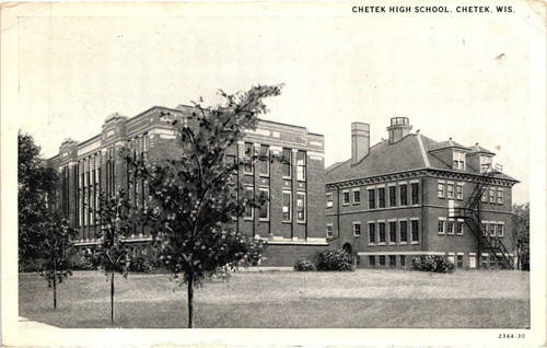 Chetek High School Chetek Wisconsin Postcard Posted 1930s | eBay