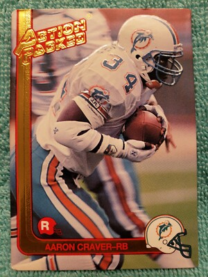 1991 ACTION PACKED AARON CRAVER ROOKIE #27 MIAMI DOLPHINS RC | eBay