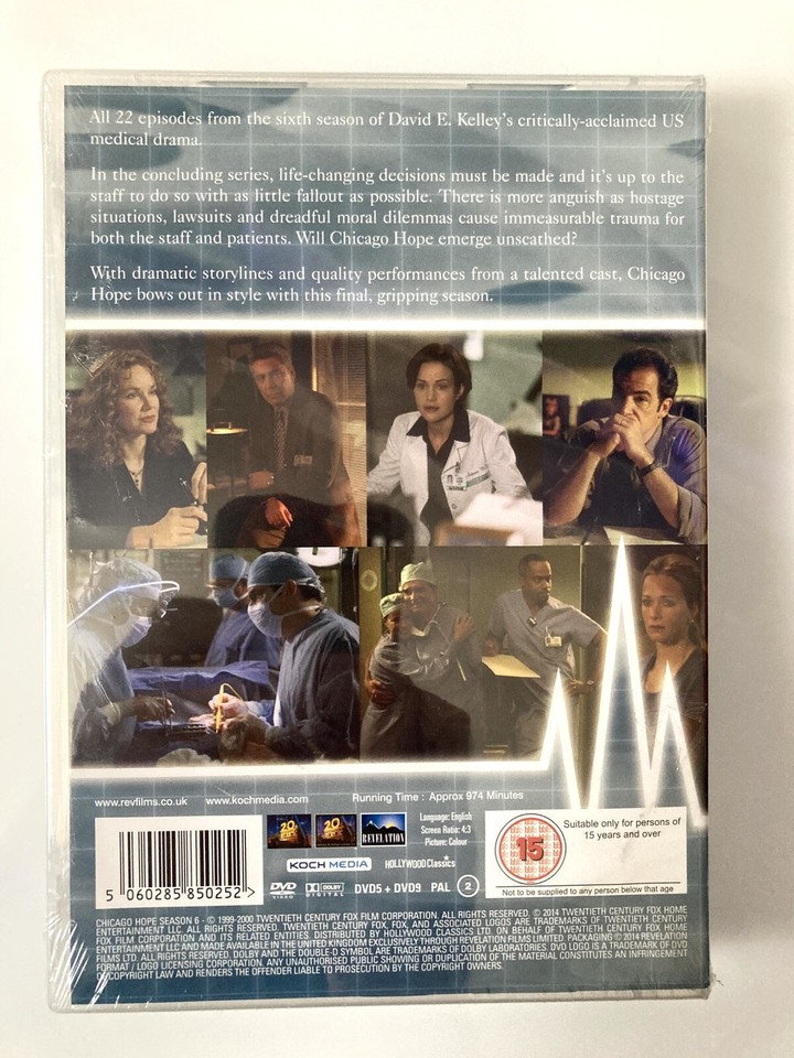 🆕 DVD Box Set - CHICAGO HOPE - The Complete Seasons 1-6 - Series ...