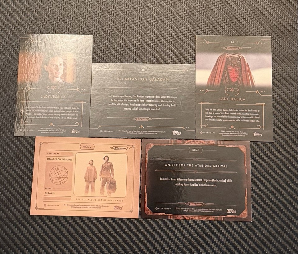 2024 Topps Chrome Dune Lady Jessica 5 Cards Purple Orange Wave ...