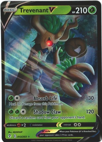 Trevenant V 13/203 Evolving Skies Holo Rare Pokemon Card Pokémon TCG ...
