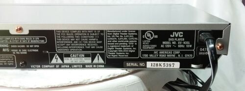 JVC DVD Player Silver Model XV-N3SL No Remote Fully Tested | eBay