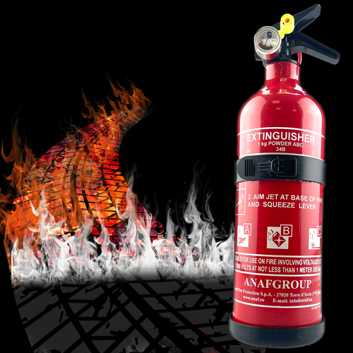 Simply Powder Fire Extinguisher with Gauge 1kg Car Caravan Van Boat ...