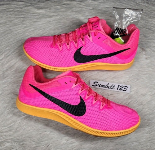 NIKE Zoom Rival Hyper Pink Black Track & Field Distance Spikes Mens Sz ...