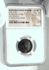 PANTIKAPAION in BOSPORUS 90BC Authentic Ancient Greek Coin w DIONYSUS ...