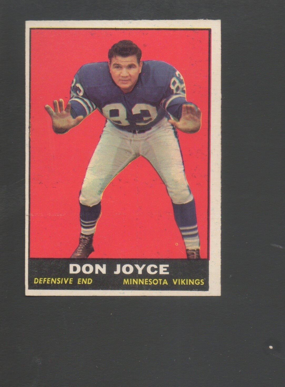 1961 Topps Football Card #83 Don Joyce-Minnesota Vikings Ex Mint Card ...