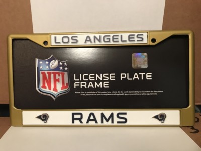NFL Los Angeles Rams RETRO Gold Colored Chrome License Plate Frame | eBay