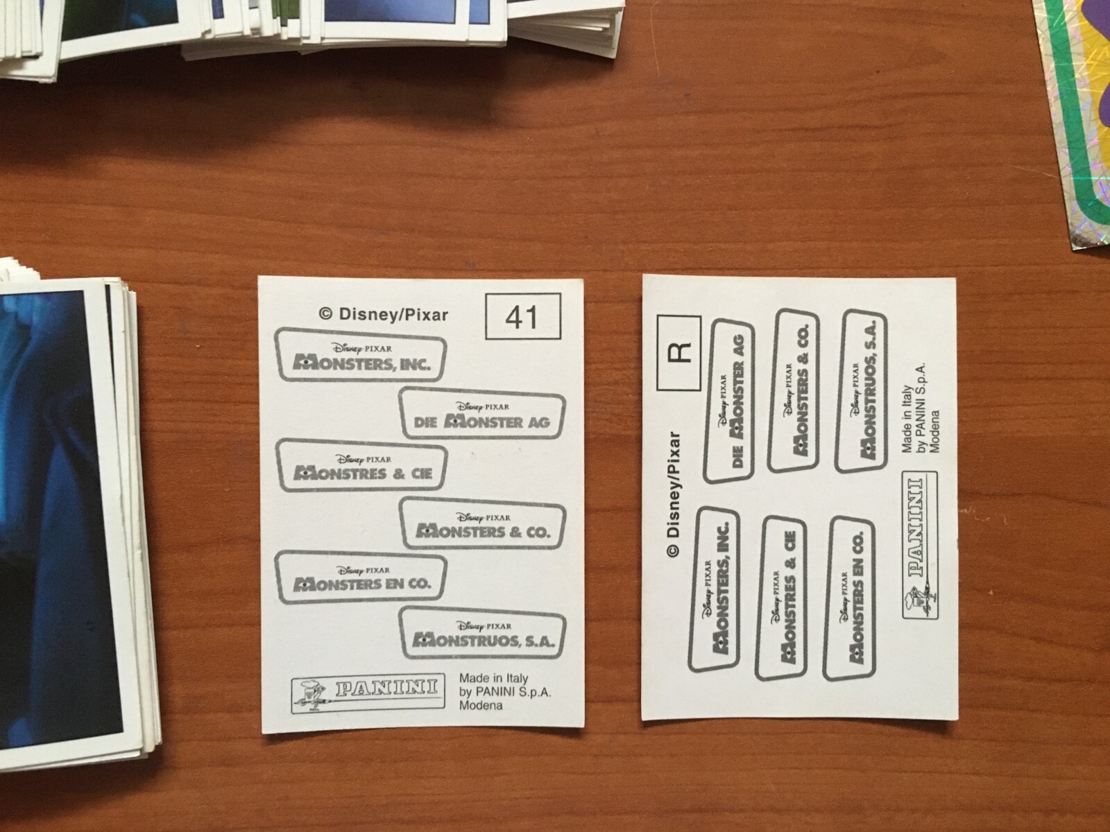 LOTTO DI 250 FIGURINE: MONSTERS & CO .EDIZIONI PANINI.2002.NUOVE CON ...