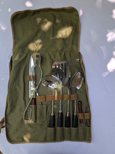 Vintage Boy Scout Camping Cooking Utensils Set Cookware Outdoor Gear ...