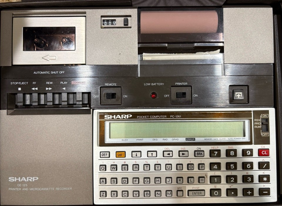 SHARP PC-1261 Pocket Computer Printer Complete Kit | eBay