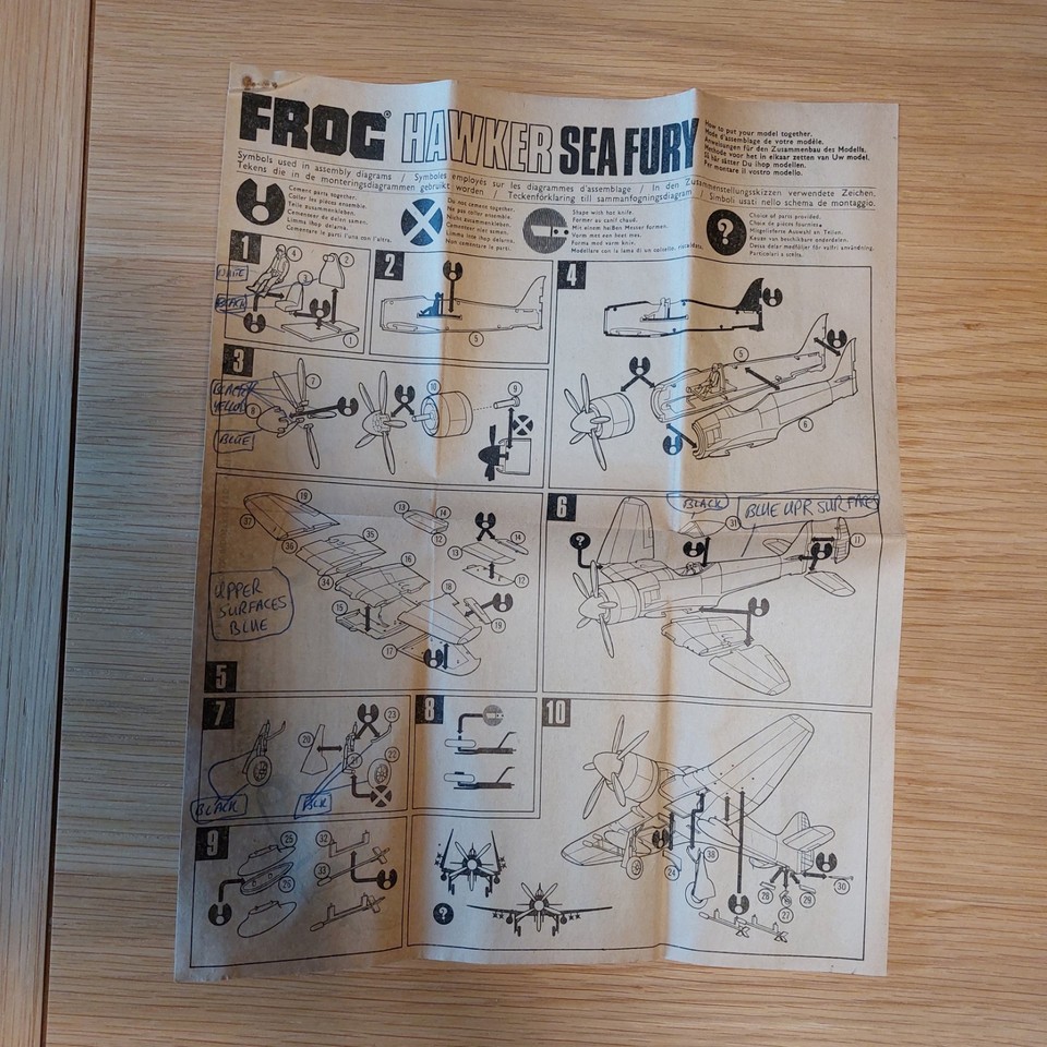 5 Vintage FROG Aircraft Instruction Sheets plus Complaints Slips x 5 | eBay