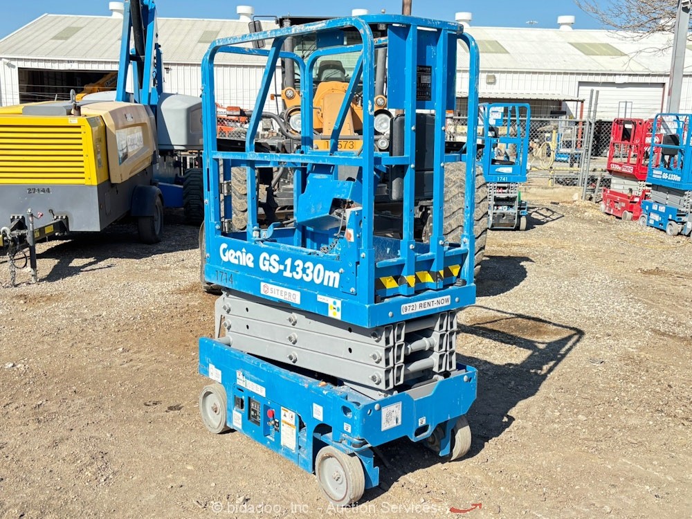2019 Genie GS-1330M 13' Electric Scissor Lift Manlift Aerial Platform ...