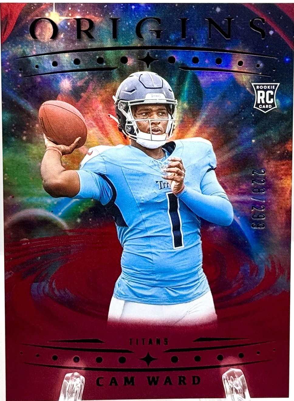 2025 Panini Origins - Rookies Cameron Ward, Cameron Ward #143 Holo Red ...