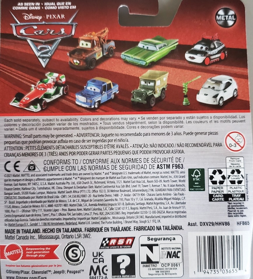 DISNEY PIXAR CARS COLIN BOHREV METAL 2022 NEW | eBay