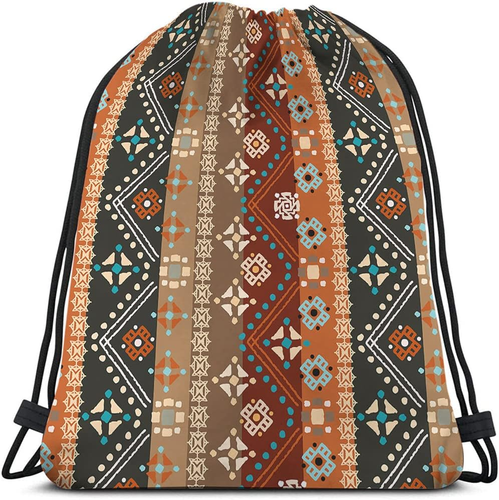 Colorful Boho Floral Drawstring Backpack Bohemians Tribal Art Batik Seamless Pat 7445019288262| eBay