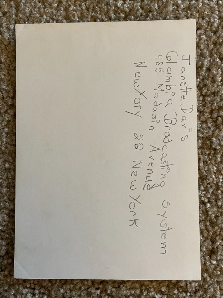 1950's JANETTE DAVIS Singer Actress Vintage Original Photo Hand Signed ...