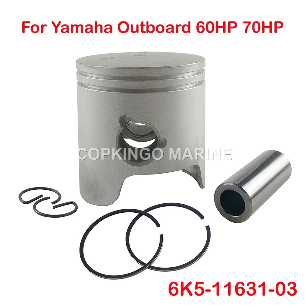 Piston Kit Std With Piston Ring For Yamaha Outboard 60HP 70HP 3CYL 6K5 ...