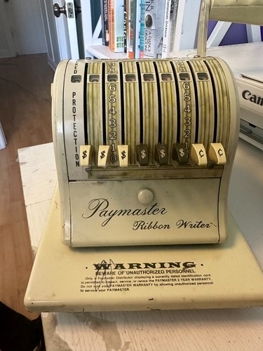 Vintage Paymaster Ribbon Writer Series 8000 PRICE LABELED 229.50 CHICAGO NO KEY | eBay