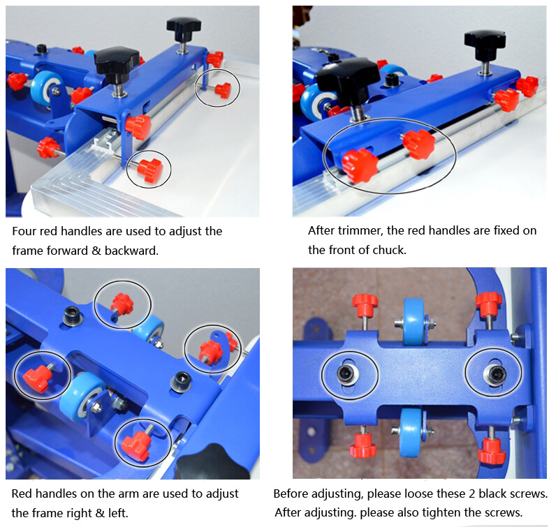 4 Color Screen Printing Kit Adjustable Press Printer Pres-stretched ...