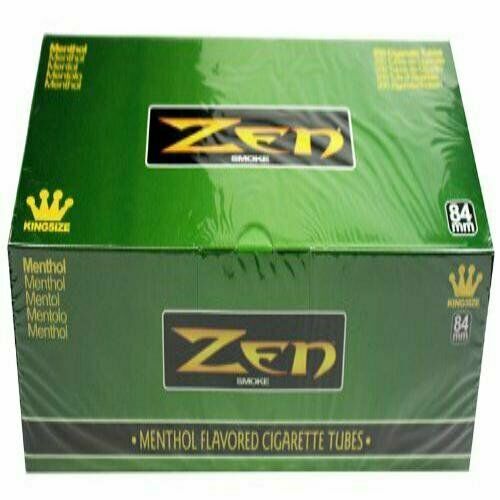 Zen Smoke Menthol Flavored Cigarette Tubes, Size King - 200 Count for ...