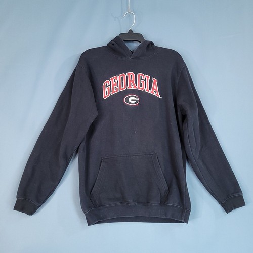 Genuine Stuff Men's Georgia Bulldogs Hooded Pullover Sweater Black Size ...