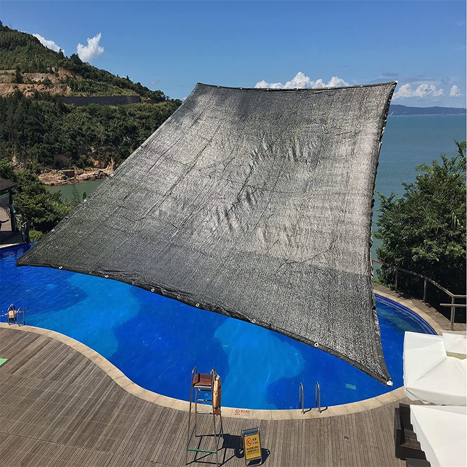 Anti-UV Sun Shade Net Awnings Sun Shelter Garden Patio Pool Sunblock ...