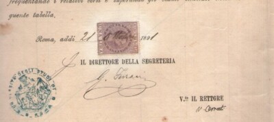 Marca da bollo da £ 1 - 1891 su certificato | eBay
