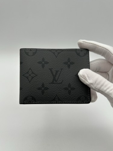 Louis Vuitton Black Men's Monogram Bi-Fold Wallet | eBay