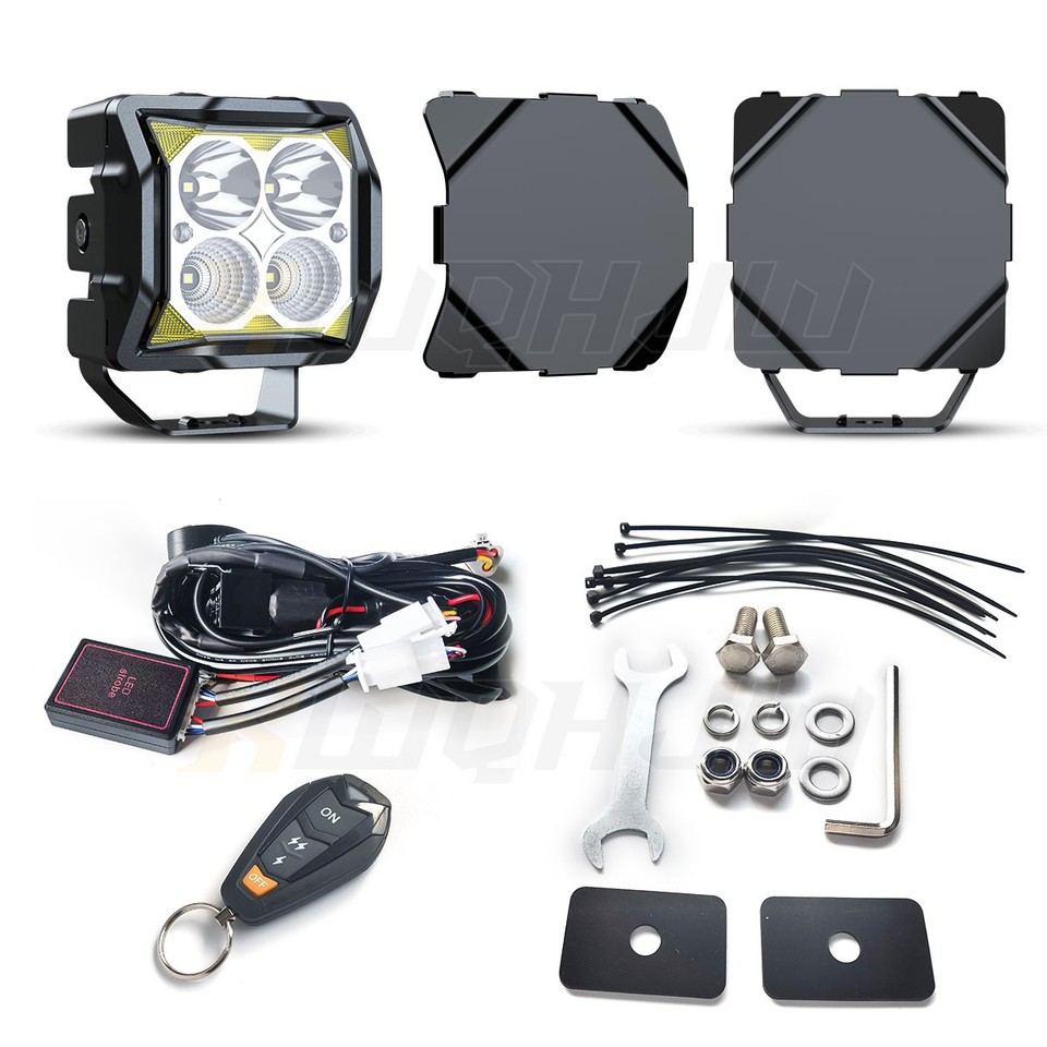 2x 4inch LED Cube Pods Work Light Bar Driving Fog White Lamp Offroad ...