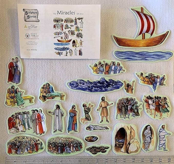 SMALL Stories of Jesus Bible Felt Figures Flannel Board Easter Miracles ...