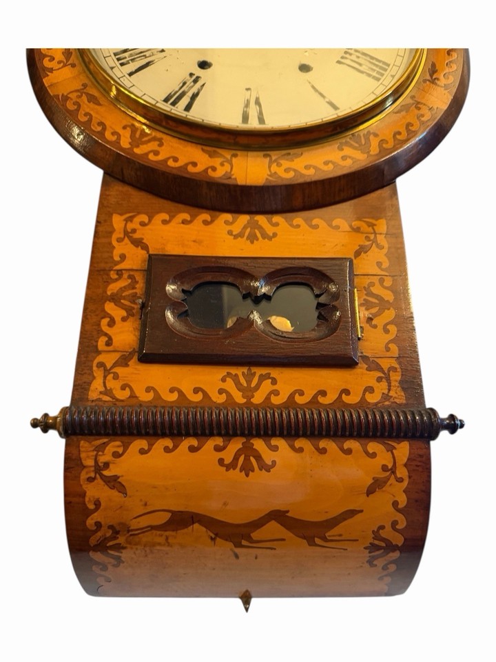 Drop Dial Wall Clock Inlaid Antique Clock | eBay