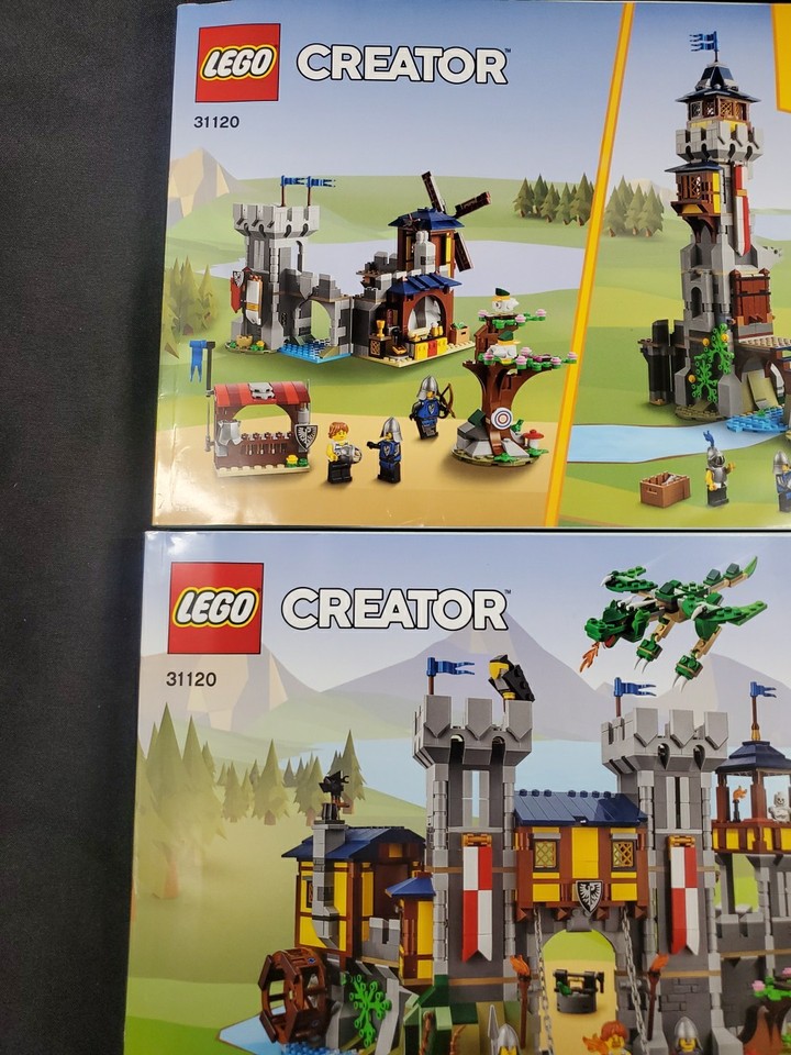 LEGO CREATOR: Medieval Castle (31120) 3 in 1 Replacement Manuals Only ...