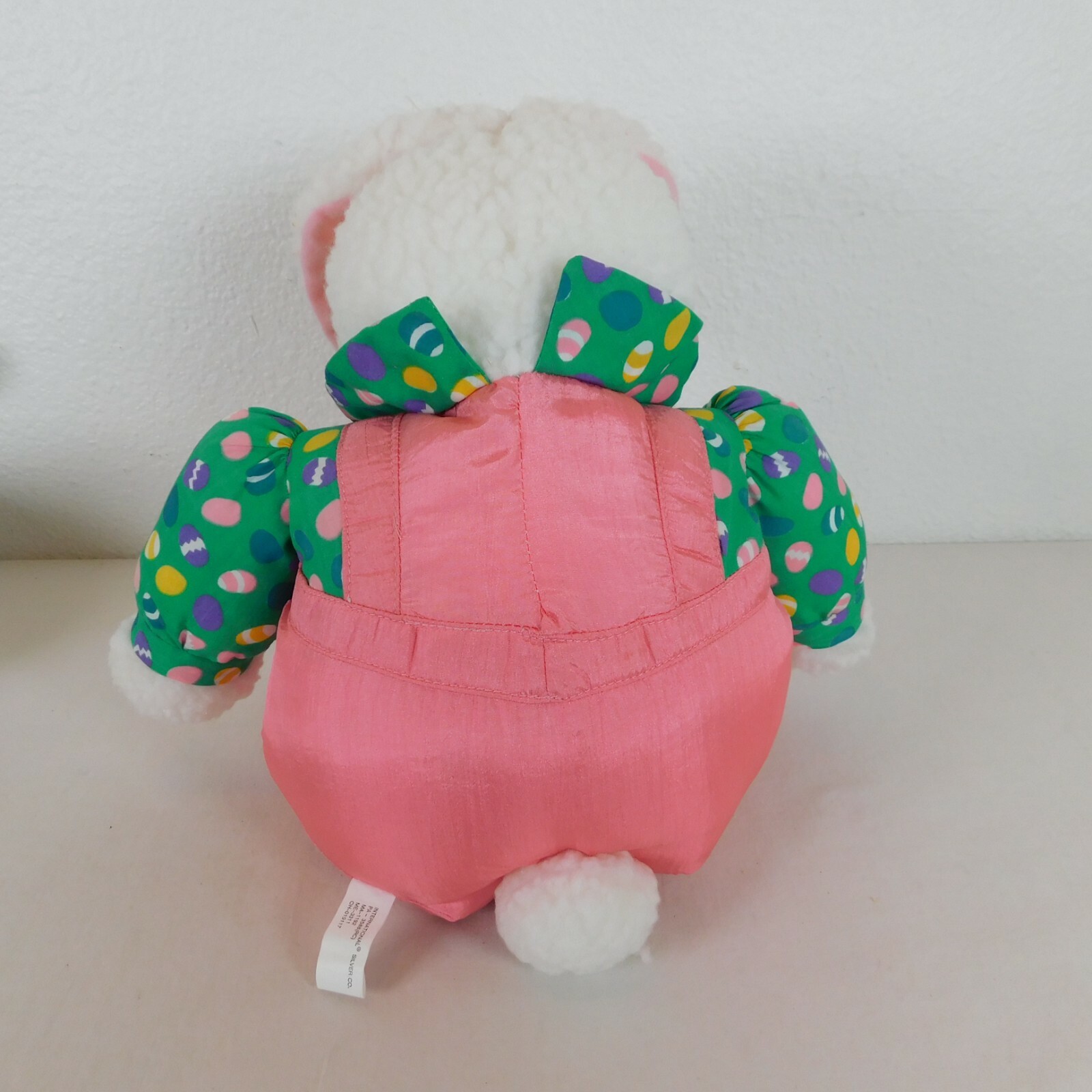 2 International Silver Part Nylon Bunny Rabbit Stuffed Animal Plush ...