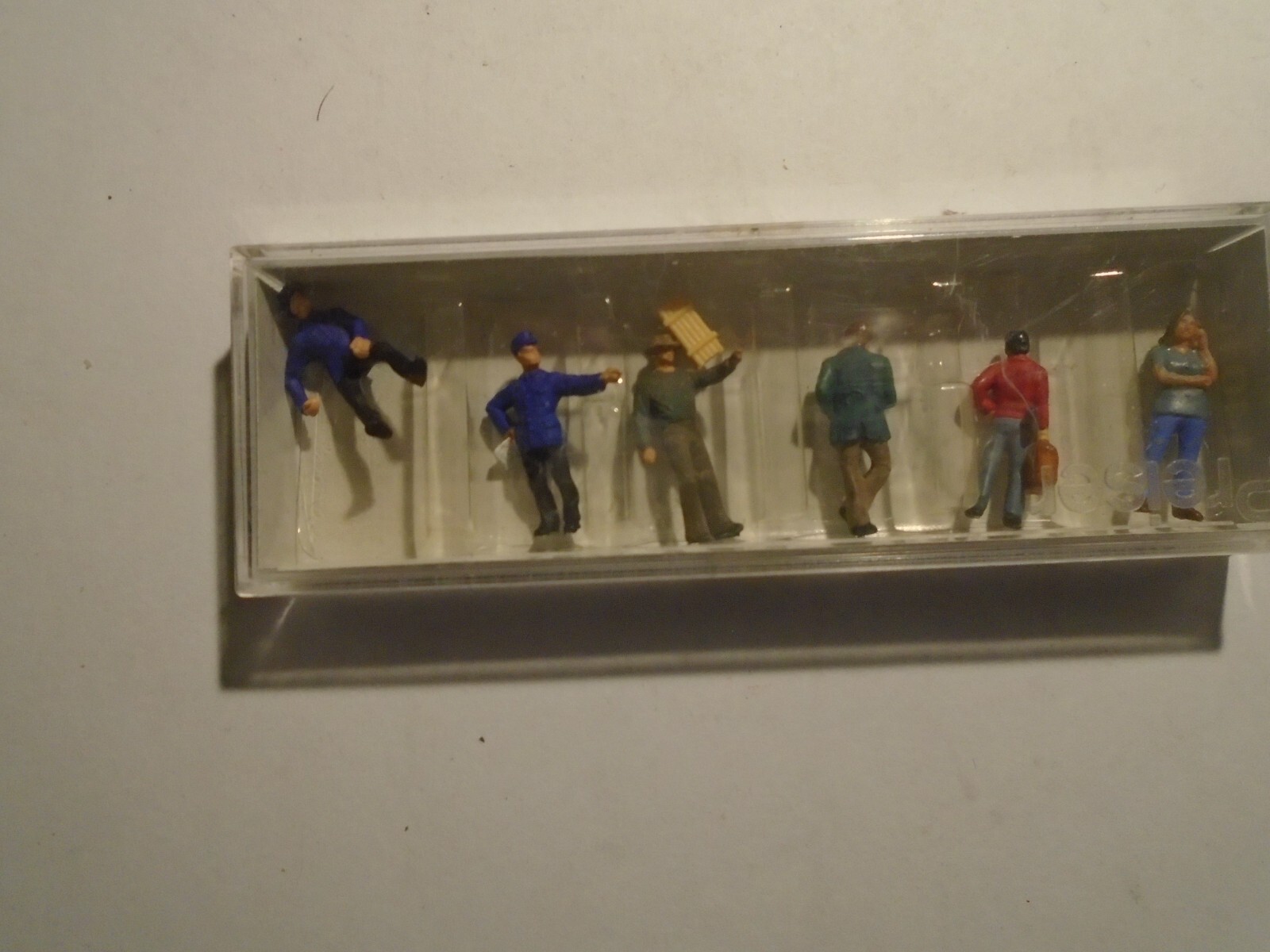 PREISER HO SCALE ASSORTED RAILROAD 6 ACTION FIGURES, ORIGINAL CASE 5 ...