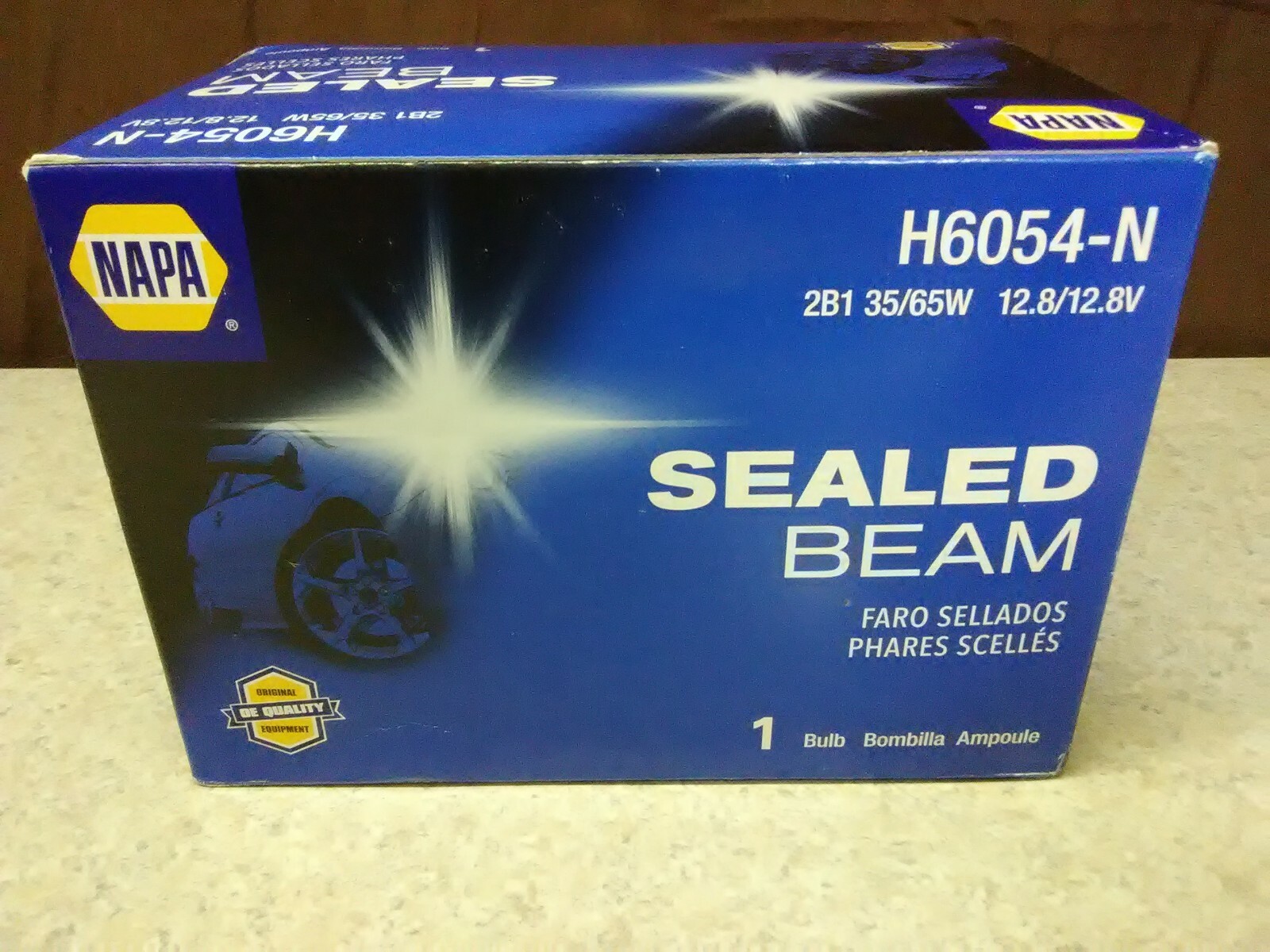 NAPA Halogen H6054-N Headlight Bulb 2B1 35/65W 12.8/12.8V Sealed Beam ...