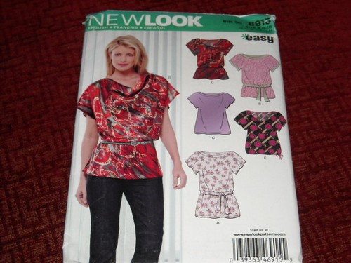 🌸 NEW LOOK #6915 - LADIES ( 5 EASY STYLE ) TOP or TUNIC w/BELT PATTERN ...